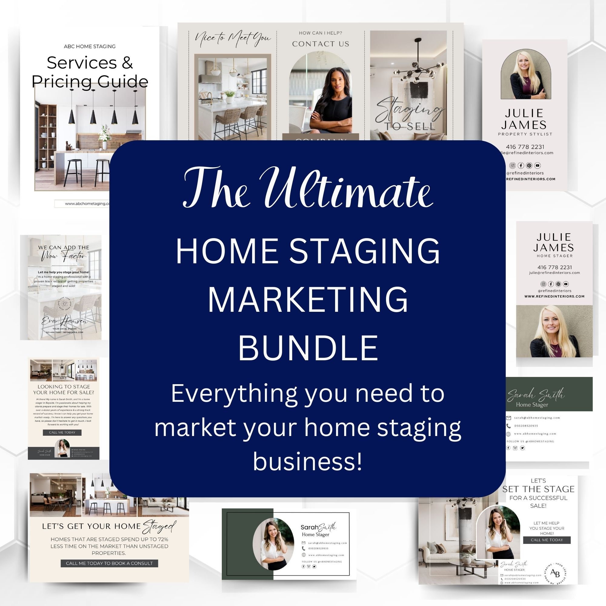 Ultimate Home Staging Business Kit, Canva Marketing Templates, Staging ...