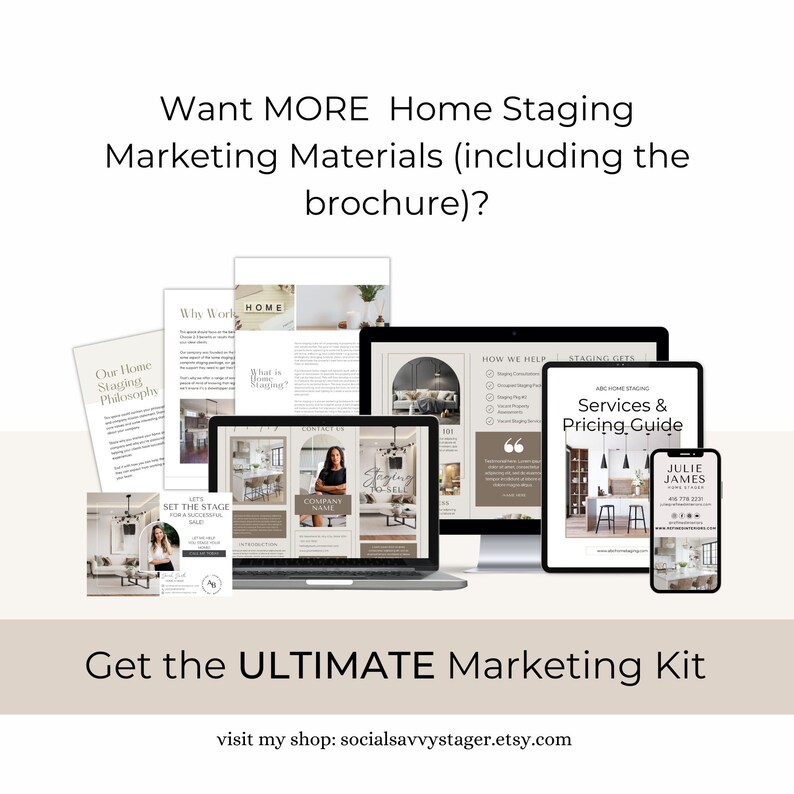 Modern Home Staging Brochure Template: Customizable Canva Design ...