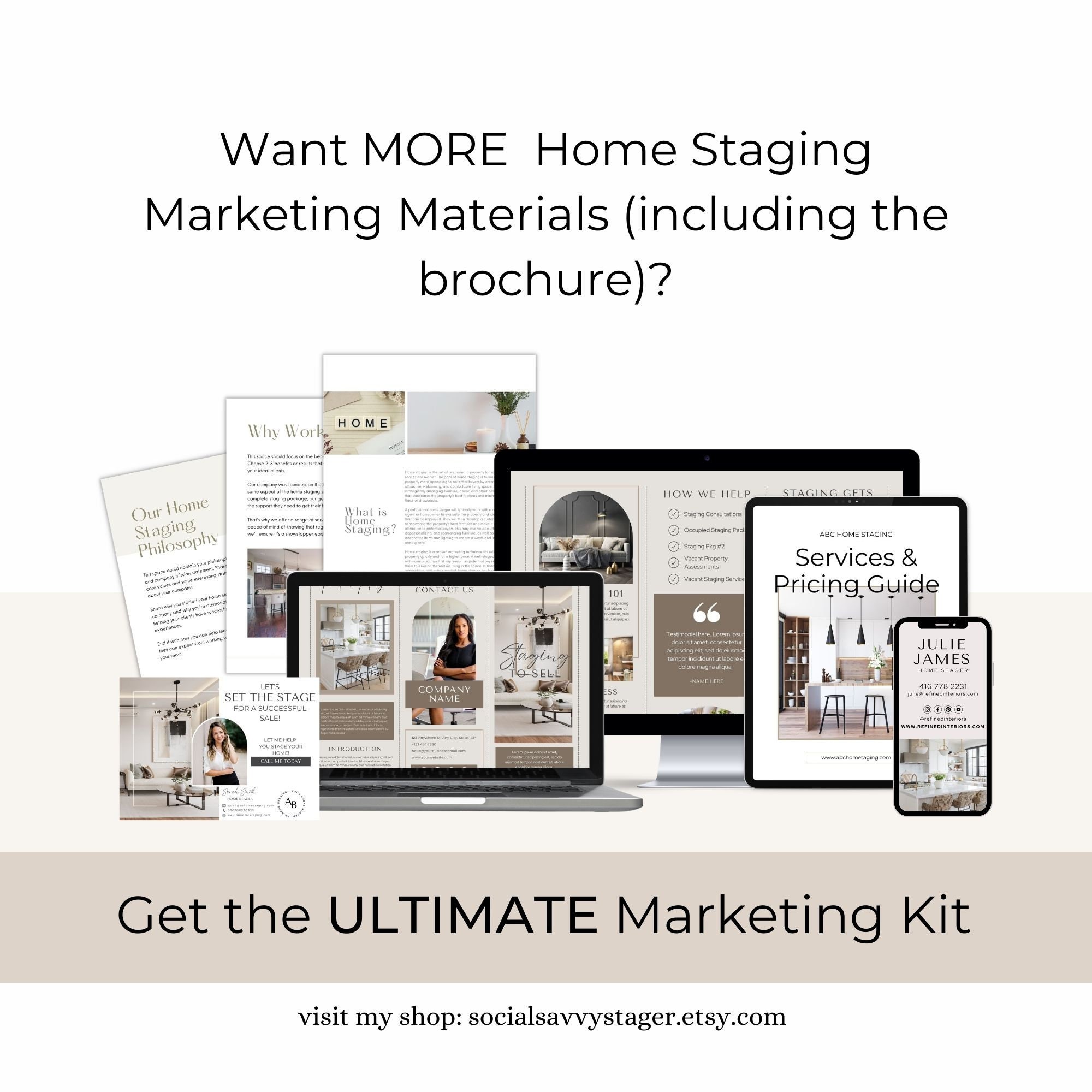 Modern Home Staging Brochure Template: Customizable Canva Design ...