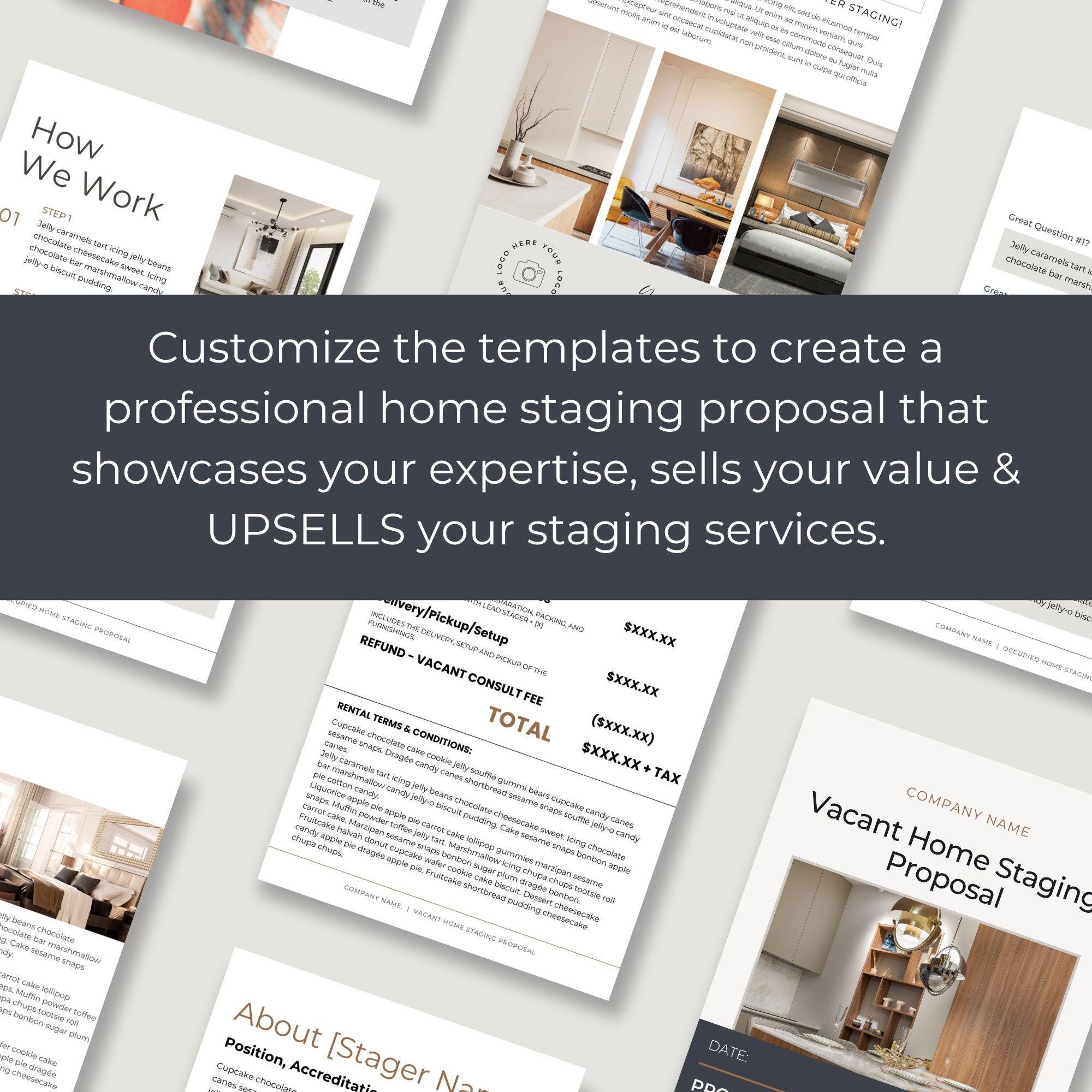 Home Staging Proposal Bundle: Occupied & Vacant Homes (canva Templates ...