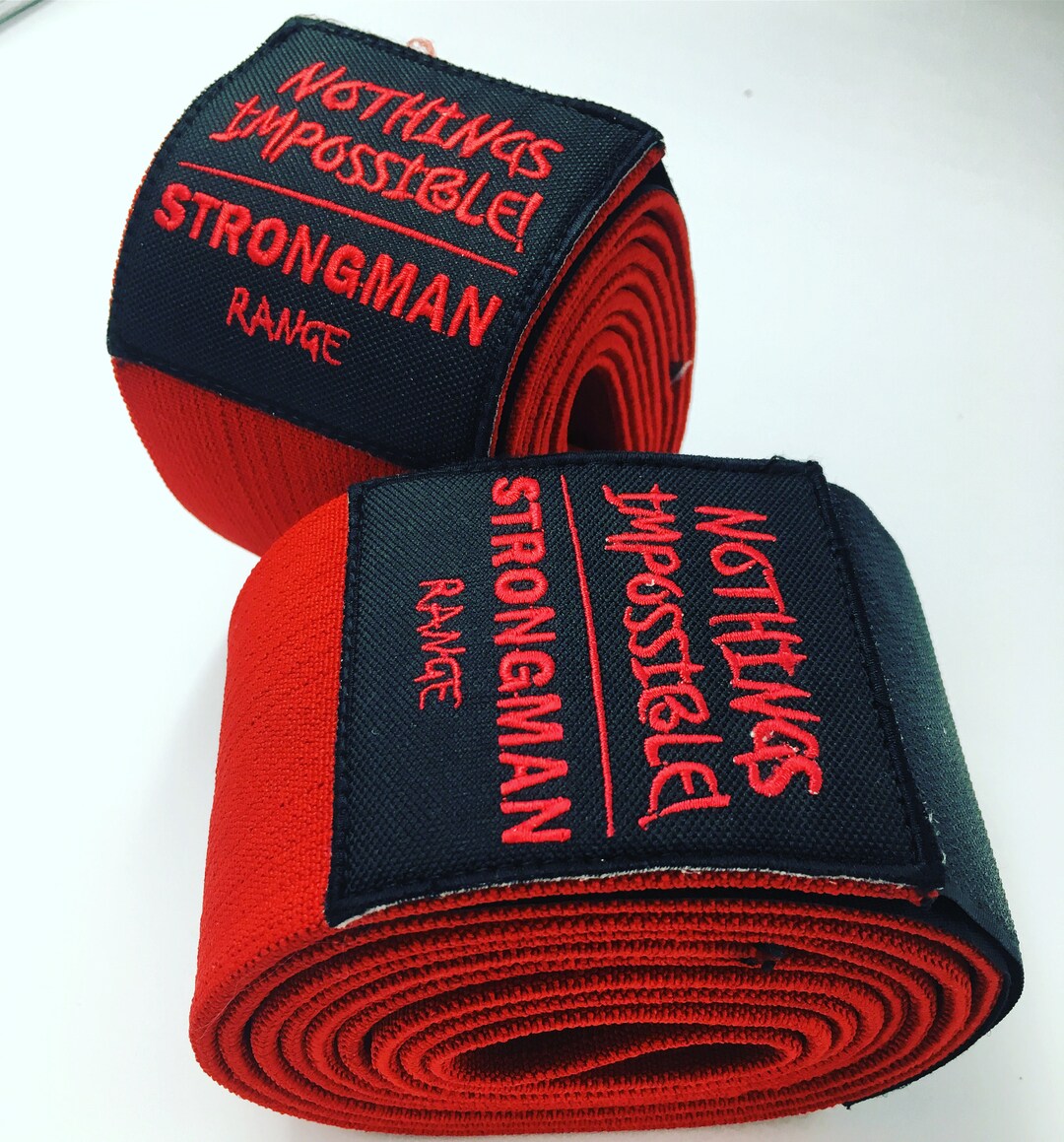 Strongman Powerlifting Knee Wraps Pair Weightlifting Bodybuilding 3 ...