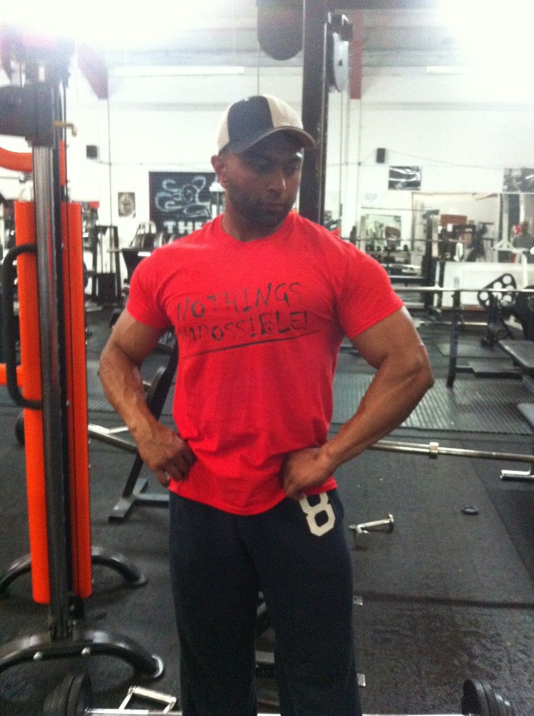 GYM WEAR- Nothings IMPOSSIBLE™ Gym T Shirt Bodybuilding Powerlifting ...