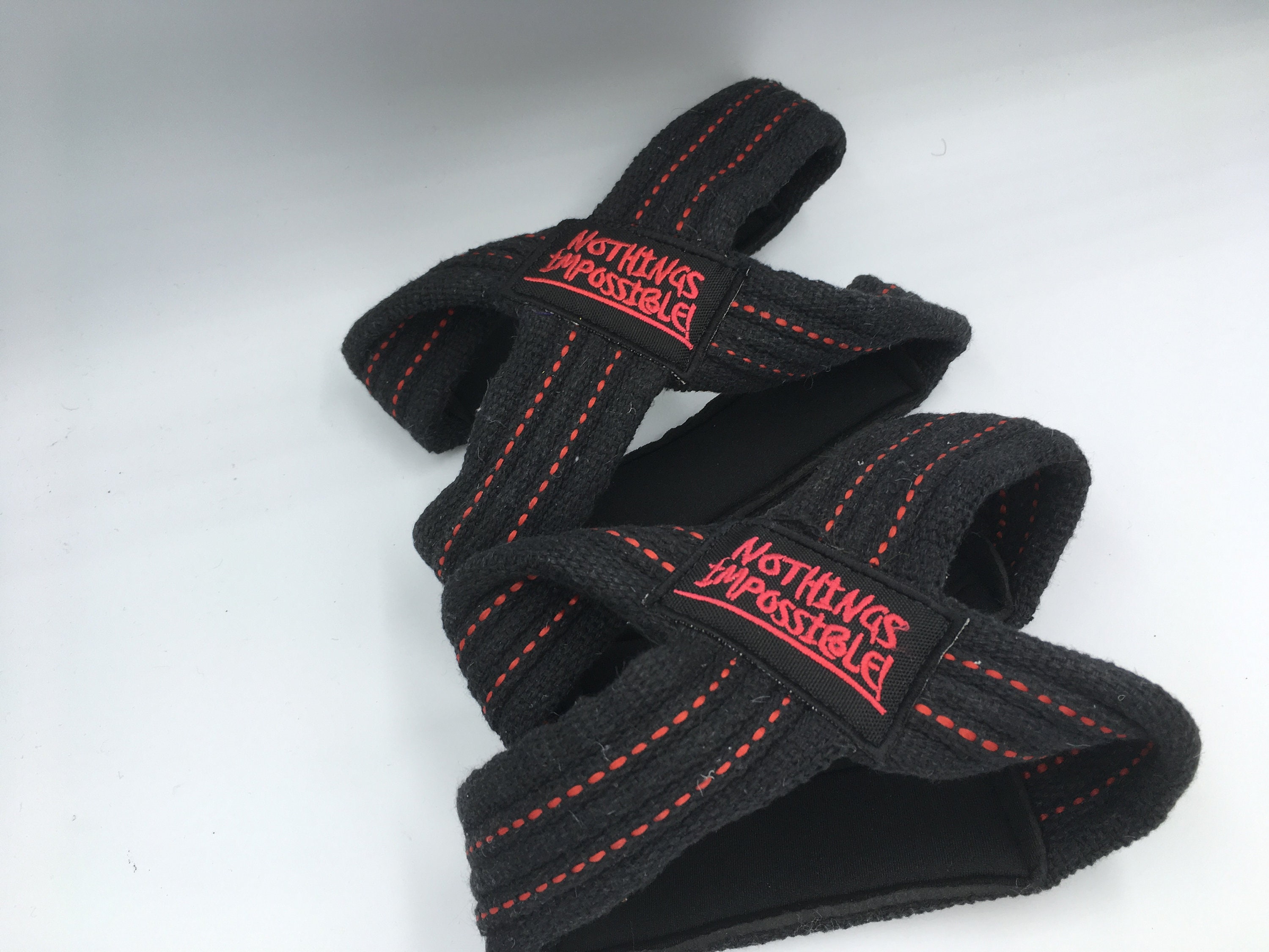 Figure 8 Eight Axle Straps Padded HEAVY DUTY Weightlifting Straps ...