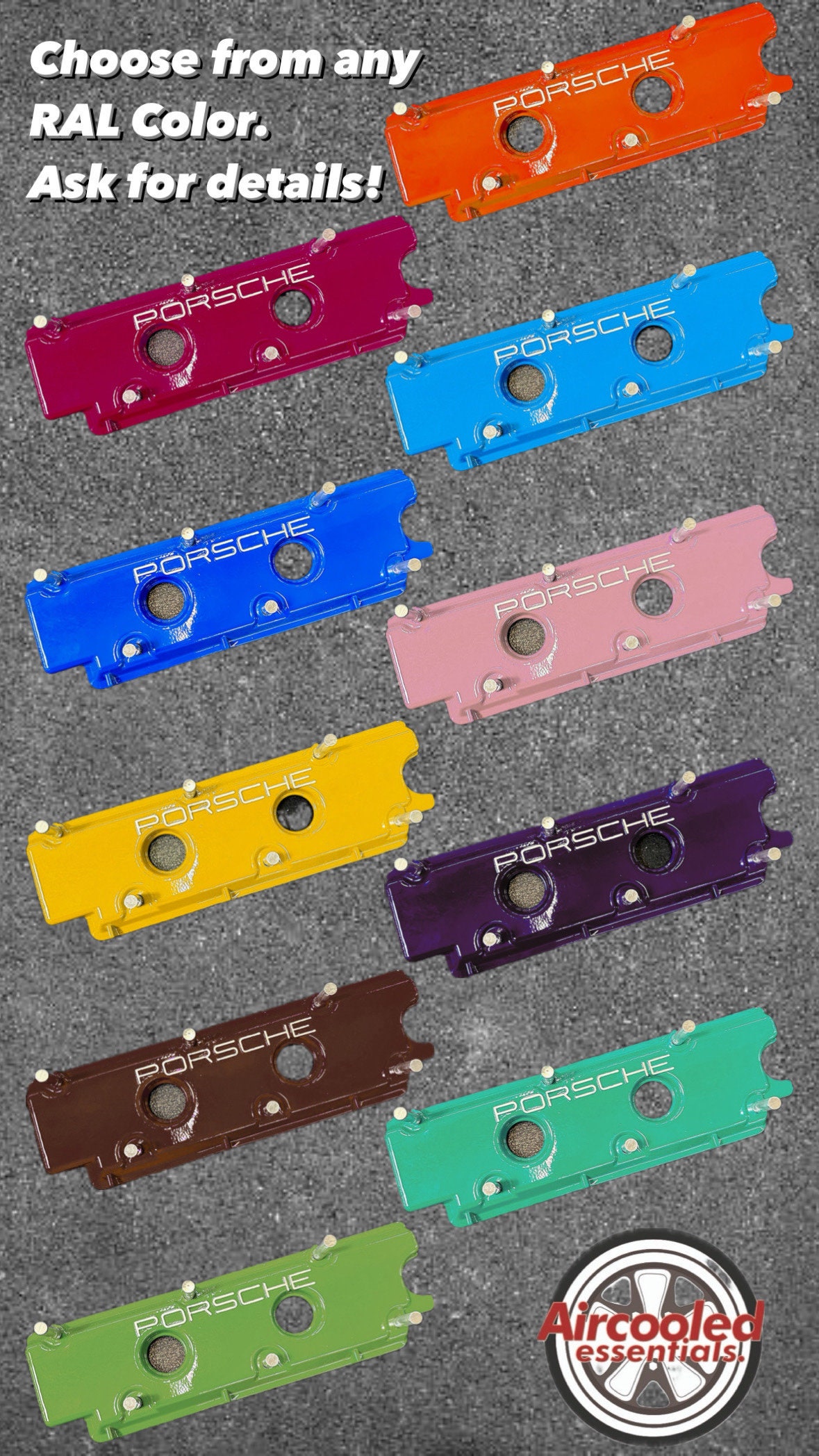 Custom Color Porsche Key Rack From Original 911 Magnesium Valve Cover ...