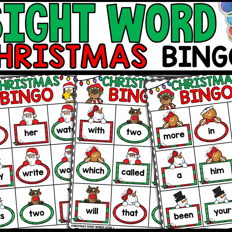 Christmas Words Bingo - Etsy