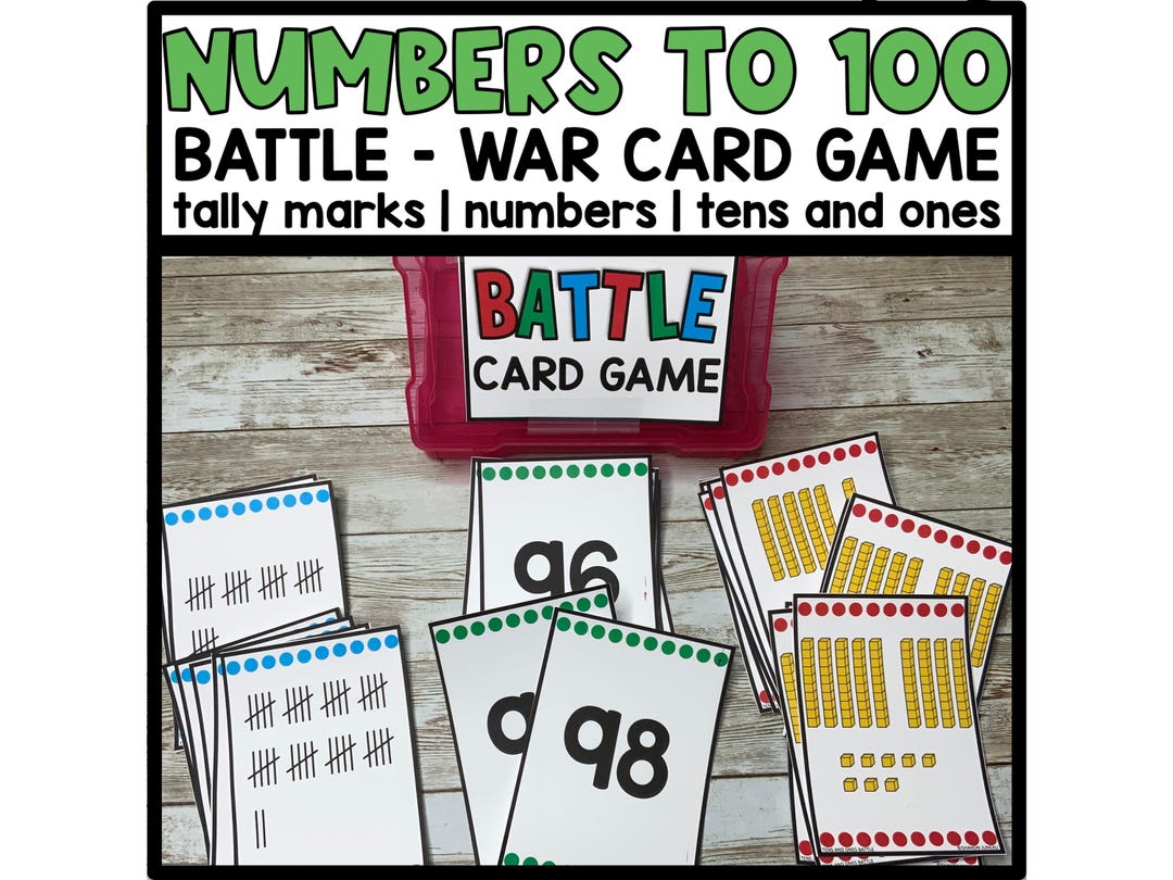 Math Battle Card Game: Tally Marks & Place Value (digital Download) - Etsy