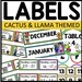 Cactus and Llama THEMED Classroom Decor, Elementary Themed Alphabet ...