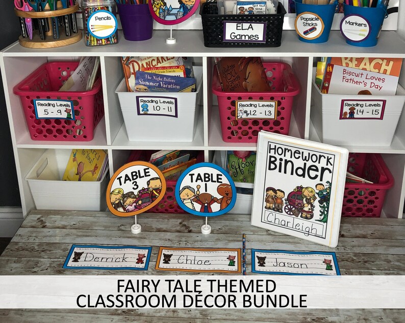 Fairy Tale Classroom Decor Bundle: Alphabet, Numbers, Banners (digital ...