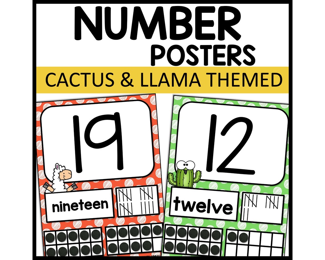 Cactus and Llama THEMED Classroom Decor, Elementary Themed Alphabet ...
