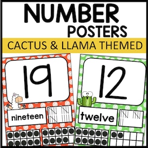Cactus and Llama THEMED Classroom Decor, Elementary Themed Alphabet ...