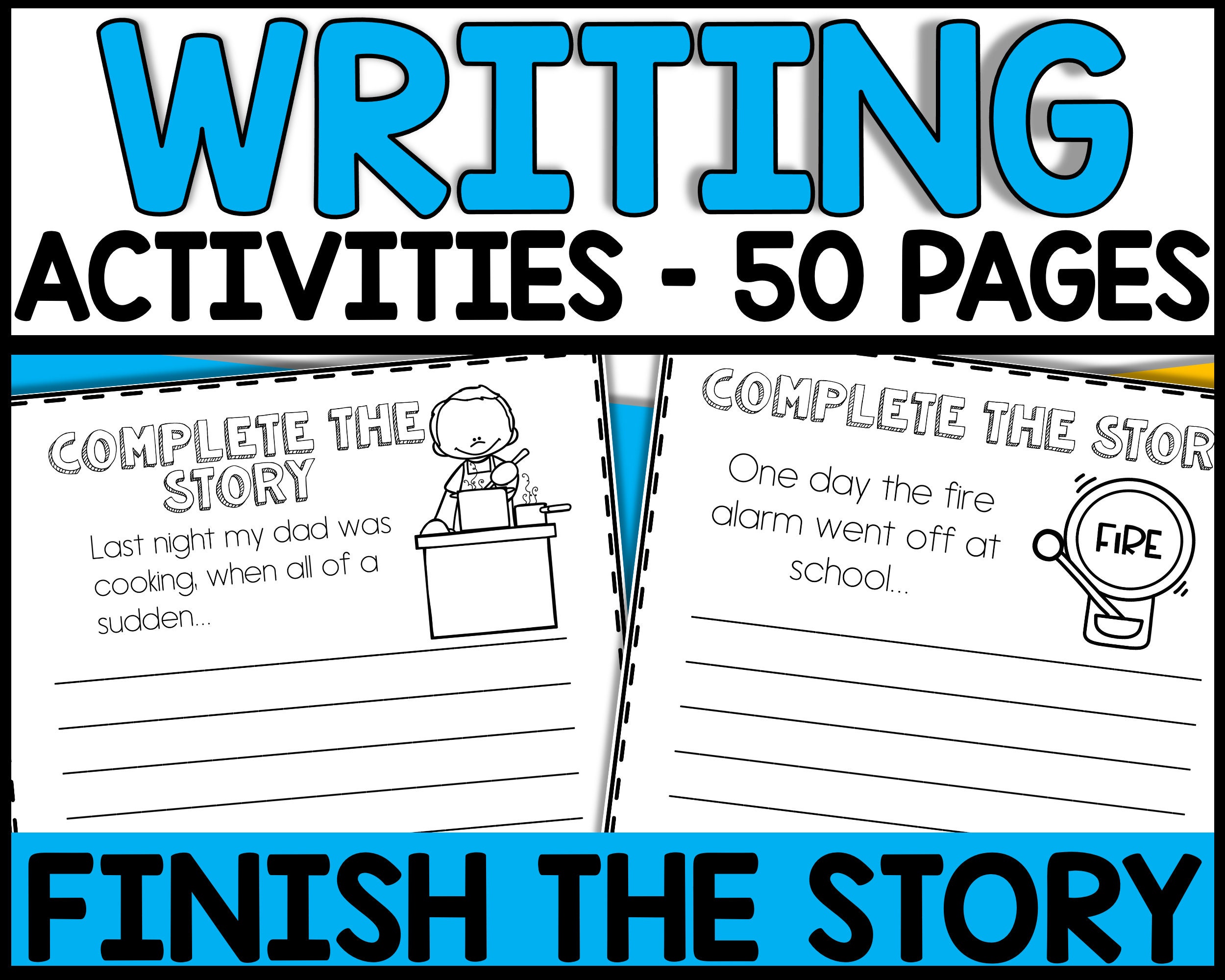 Finish the Story Writing Prompts, Story Starters for Elementary ...