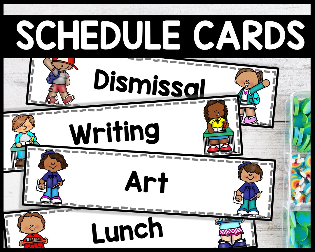 EDITABLE Classroom Daily Schedule Cards, Back to School Decor, Daily ...