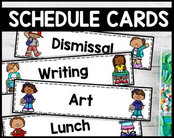 EDITABLE Classroom Daily Schedule Cards & Clocks Back to School Decor ...