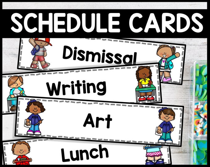 EDITABLE Classroom Daily Schedule Cards, Back to School Decor, Daily ...
