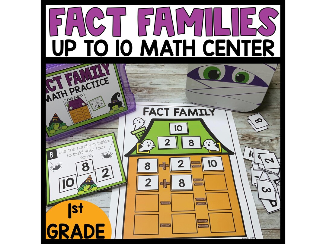 Halloween Fact Family Math: Addition & Subtraction to 10 (digital File ...