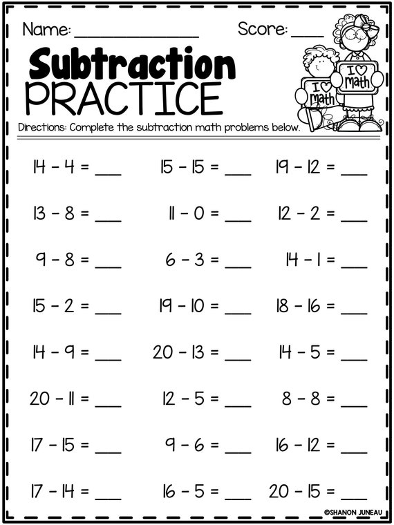 Grade 1 Worksheet