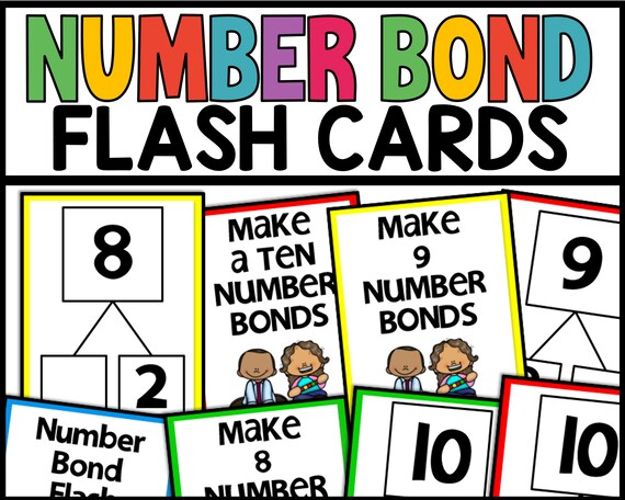 Number Bond Flash Cards Math Decomposing Numbers Addition - Etsy