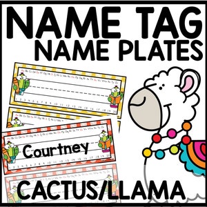 Cactus and Llama THEMED Classroom Decor, Elementary Themed Alphabet ...