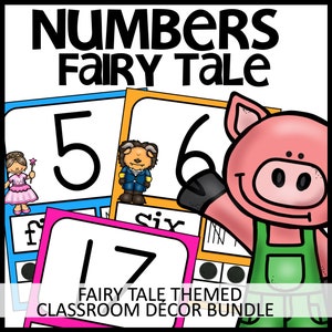 FAIRY TALE THEMED Classroom Decor Elementary, Alphabet Posters, Number ...