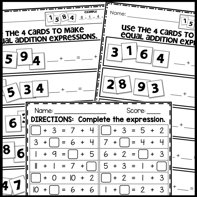 1st Grade Math Worksheets, Printable Activity Book, Homeschool ...