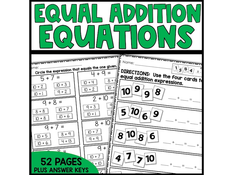 1st Grade Math Worksheets, Printable Activity Book, Homeschool ...