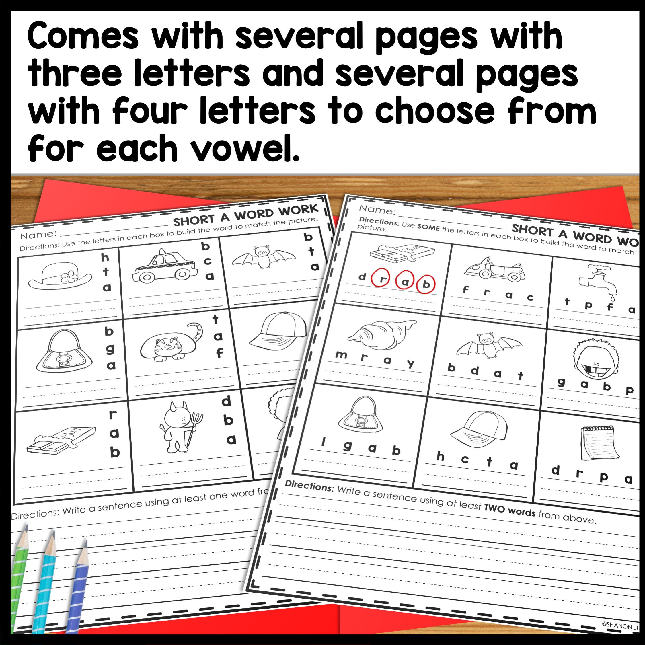 CVC Words Review Bundle Phonics Worksheets Homeschool - Etsy