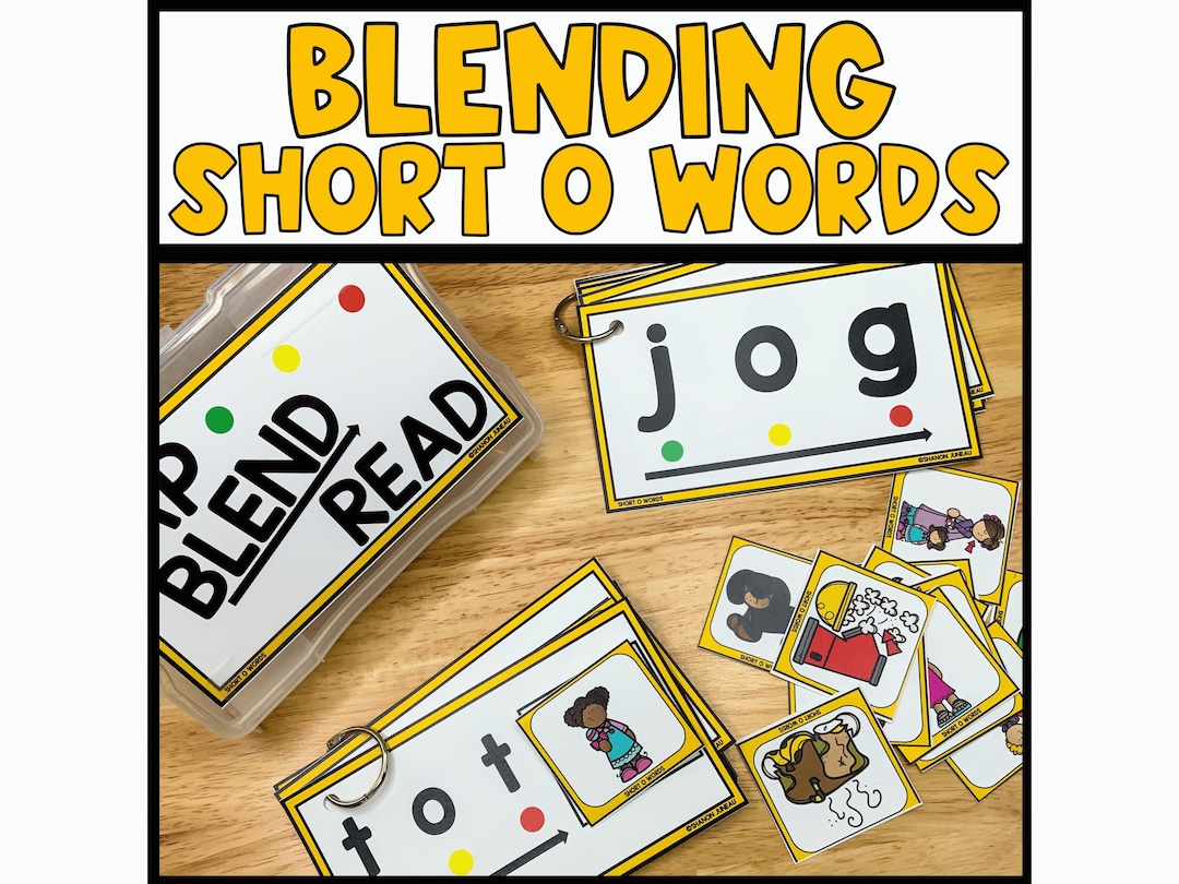 Short O CVC Word Flash Cards: Phonics Literacy Centers (digital ...