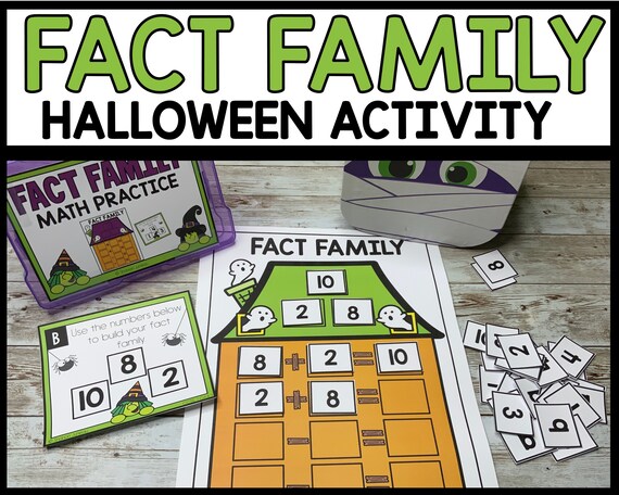 Halloween Math Activity Fact Family to 10 Math Practice - Etsy