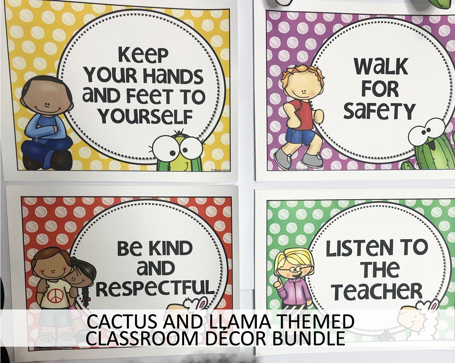 Cactus and Llama THEMED Classroom Decor, Elementary Themed Alphabet ...