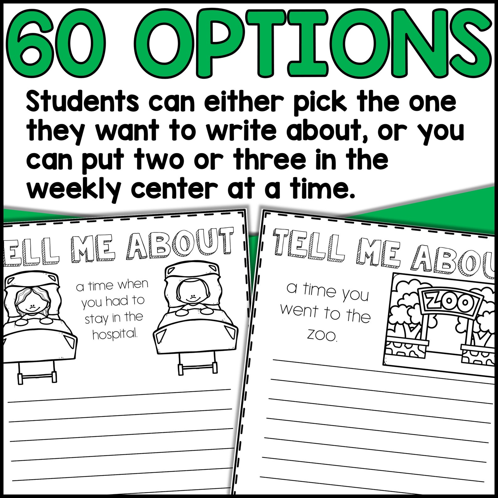 Tell Me About Writing Prompts, Story Starters for Elementary Students ...
