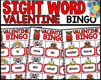 Sight Word Cards - Etsy