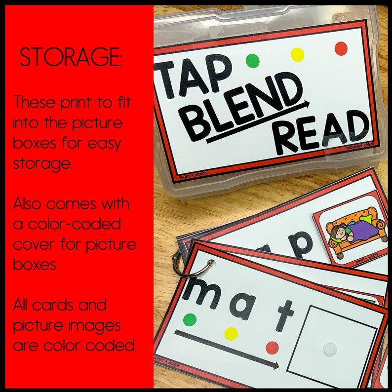 CVC Word Flash Cards: Phonics, Tap Blend Read (digital Download) - Etsy