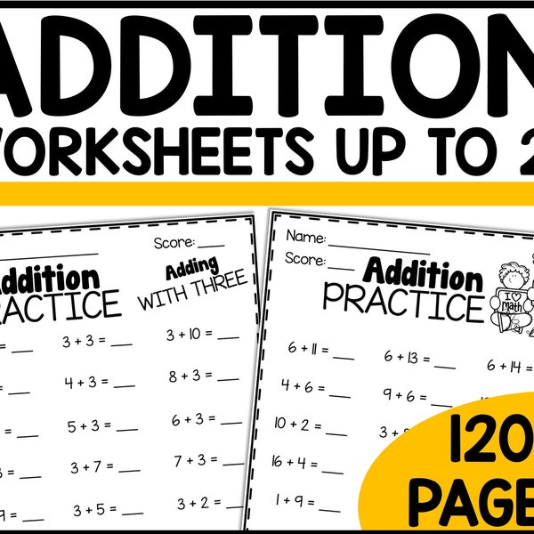 Math Worksheets - Etsy