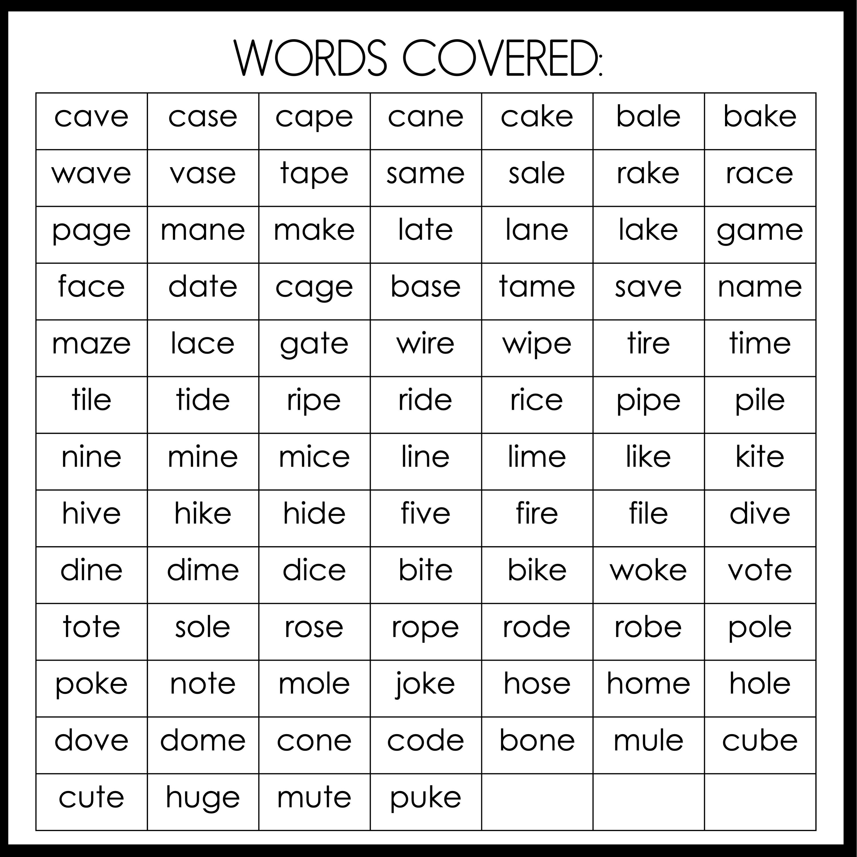 Spring Long Vowel Words Bingo Game Cards, Cvce Bingo Game Cards - Etsy