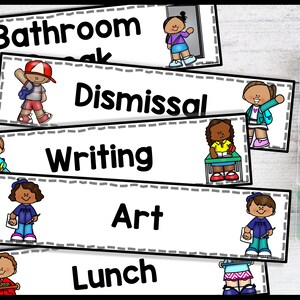 Editable Classroom Daily Schedule Cards: Visual Learning (digital File ...
