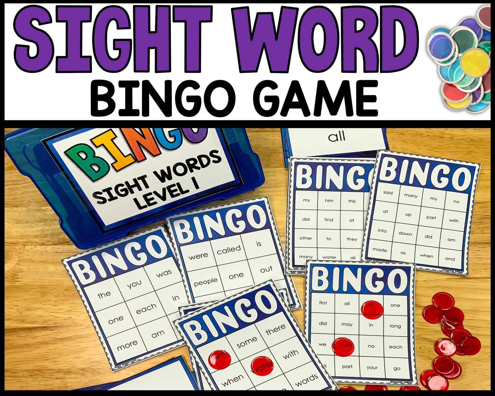 Sight Word Bingo Game Cards, 1st Grade Sight Words - Etsy
