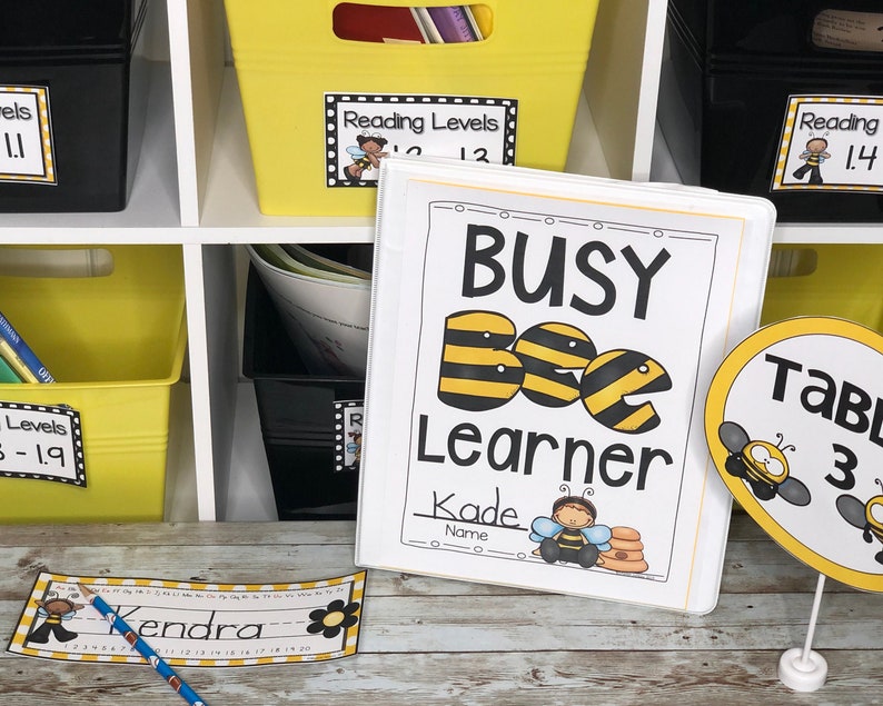 BEE THEMED Classroom Decor Elementary Bee Themed Alphabet Posters ...