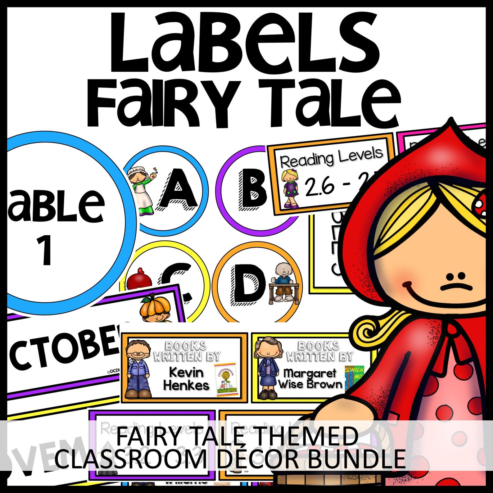 Fairy Tale Classroom Decor Bundle: Alphabet, Numbers, Banners (digital ...