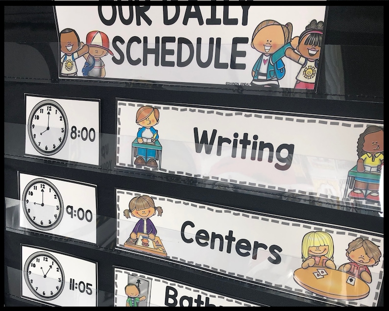 Editable Classroom Daily Schedule Cards: Visual Learning (digital File ...