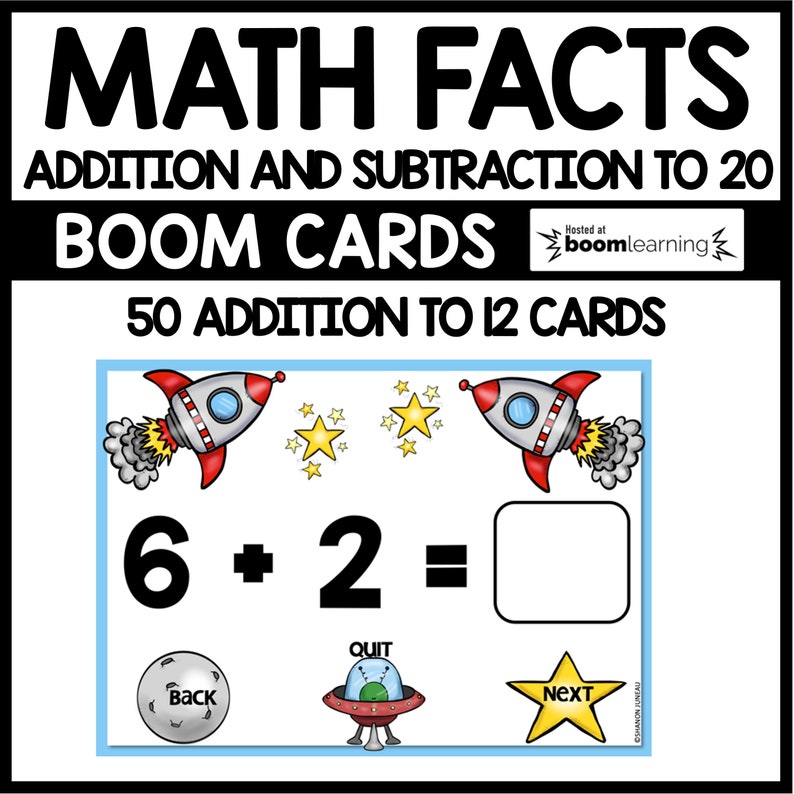 Addition and Subtraction Math Game, Boom Deck, Online Game - Etsy