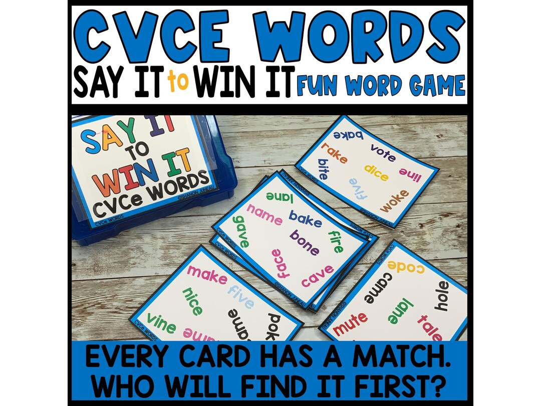 Magic E Cvce Word Game, Family Game Night (digital File) - Etsy
