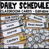 Editable Visual Schedule Cards | Colorful Classroom Timetable Display ...