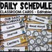 Editable Visual Schedule Cards | Colorful Classroom Timetable Display ...