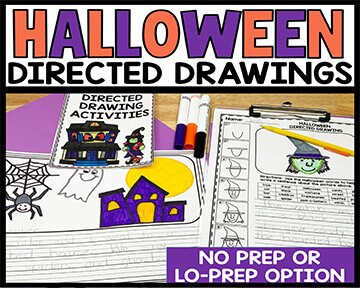 Halloween Directed Drawings for Kids, Art Activities for Elementary ...