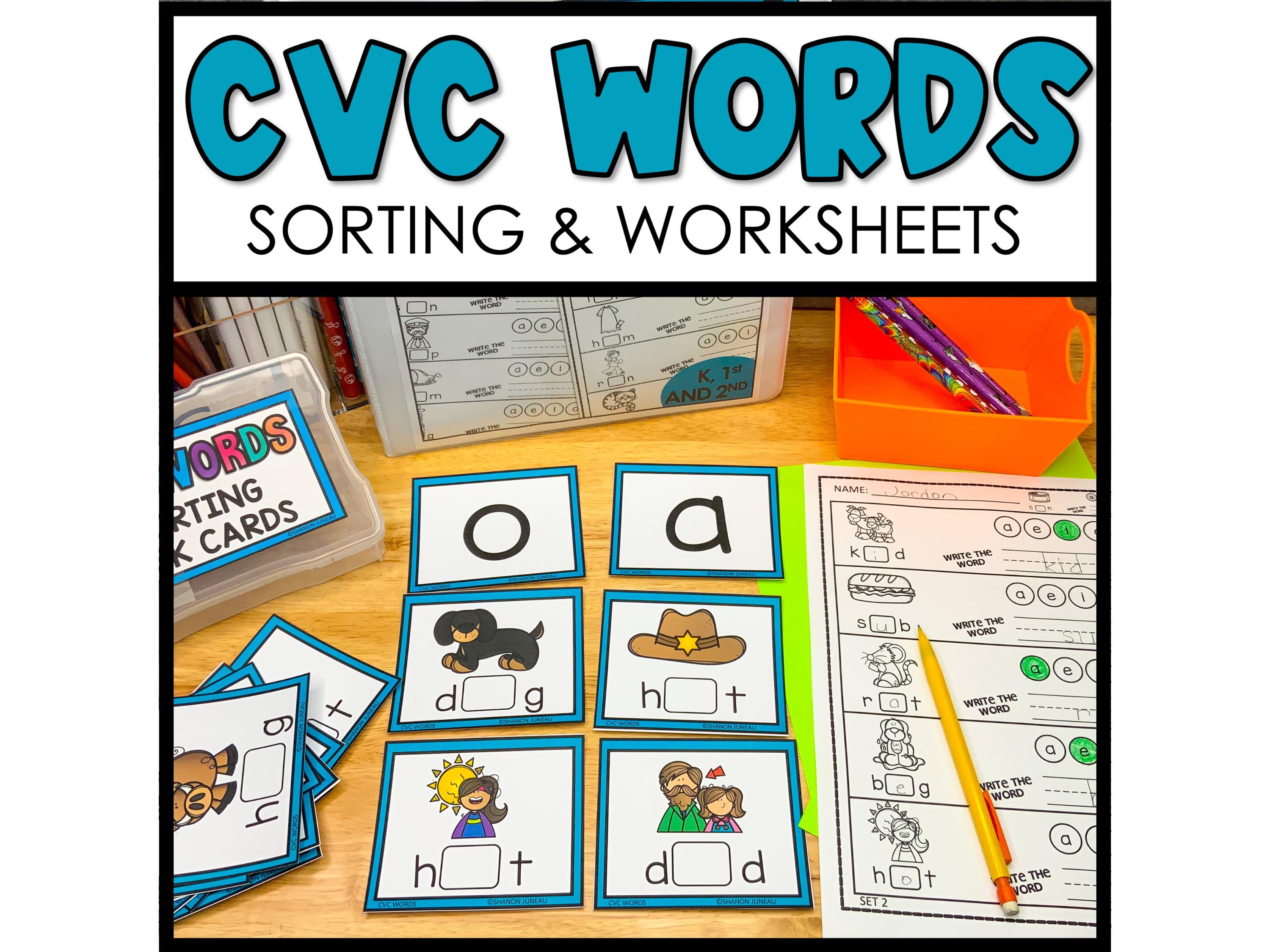 Printable Short Vowel Worksheets and Sorting Activities - Etsy