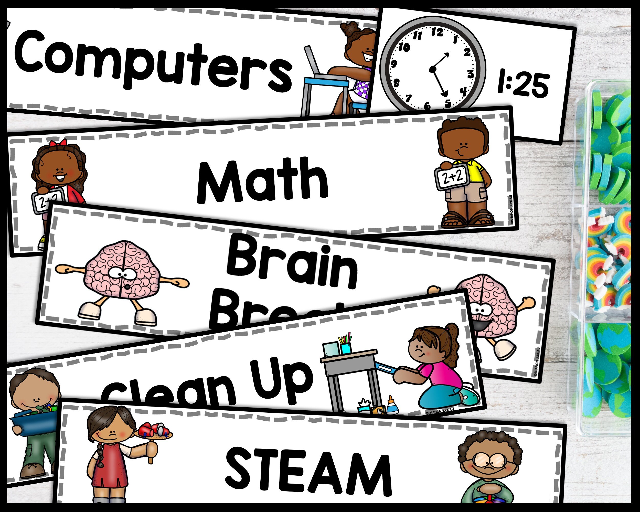 EDITABLE Classroom Daily Schedule Cards Back to School Decor - Etsy