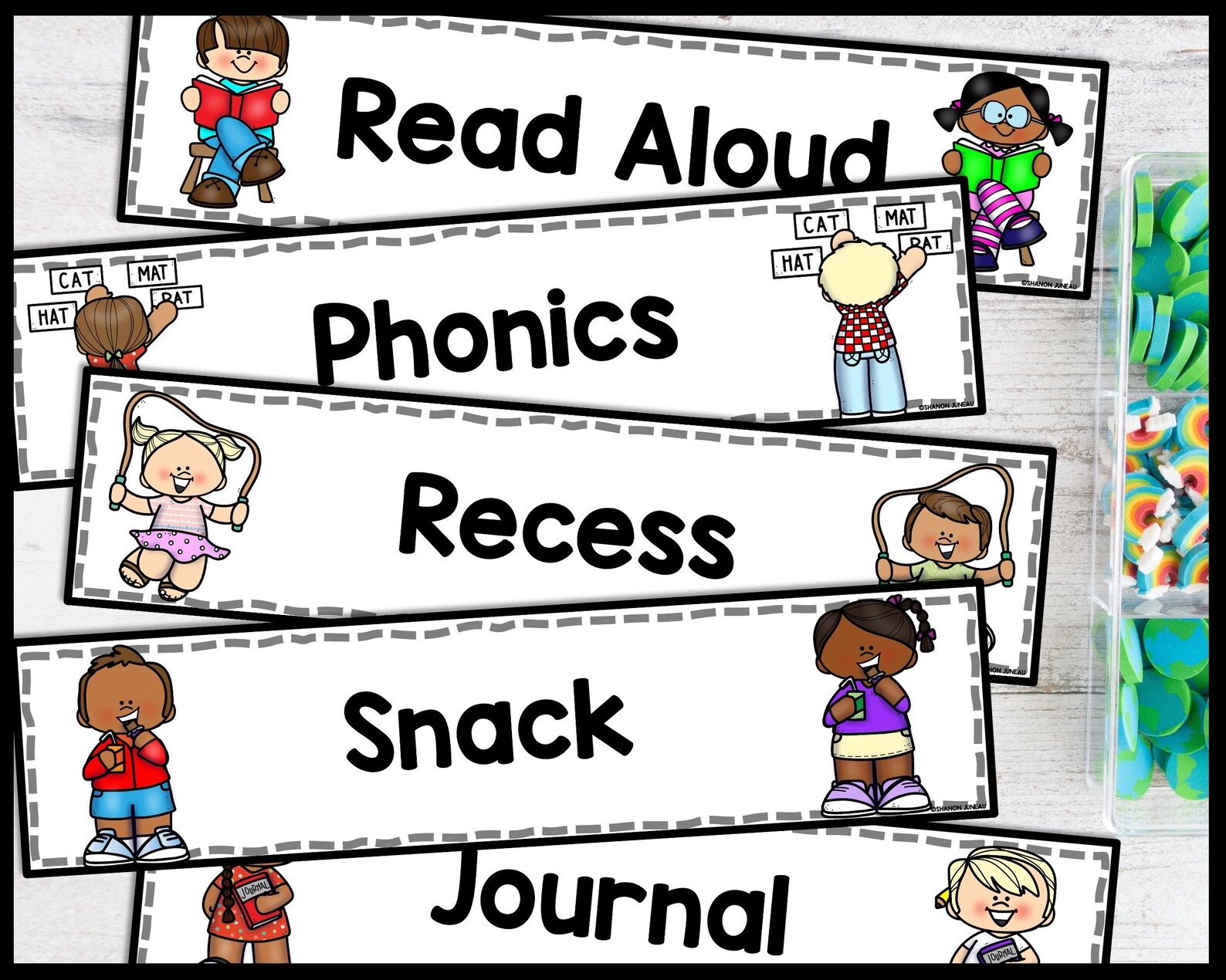 Editable Classroom Daily Schedule Cards: Visual Learning (digital File ...