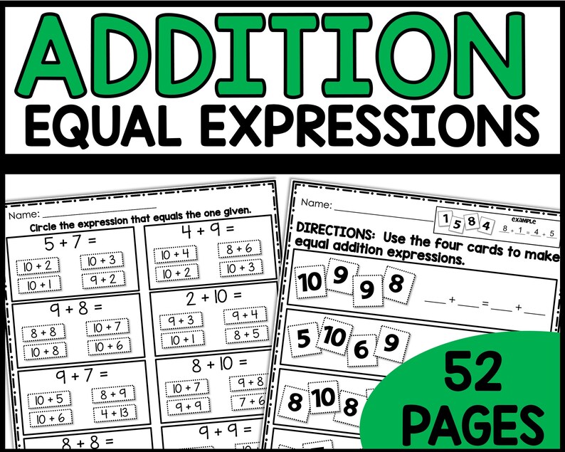 1st Grade Math Worksheets, Printable Activity Book, Homeschool ...