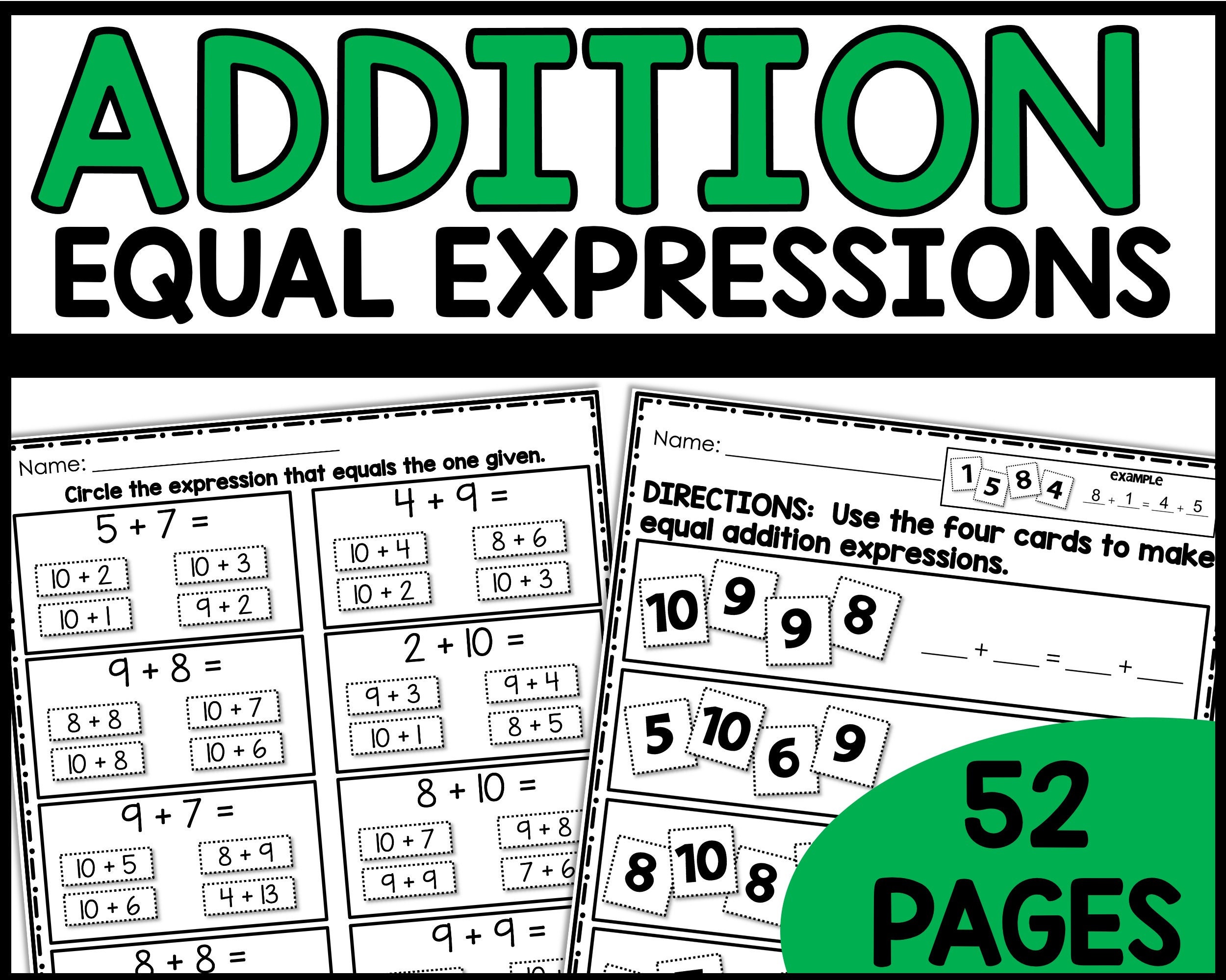 1st Grade Math Worksheets, Printable Activity Book, Homeschool ...