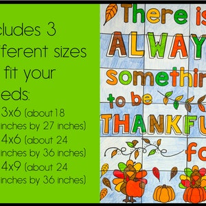 Thanksgiving Collaborative Poster for Elementary Students, Door Poster ...